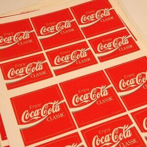Coca Cola | Office | 99 Coca Cola Classic Soda Stickers Coca Cola Usa ...